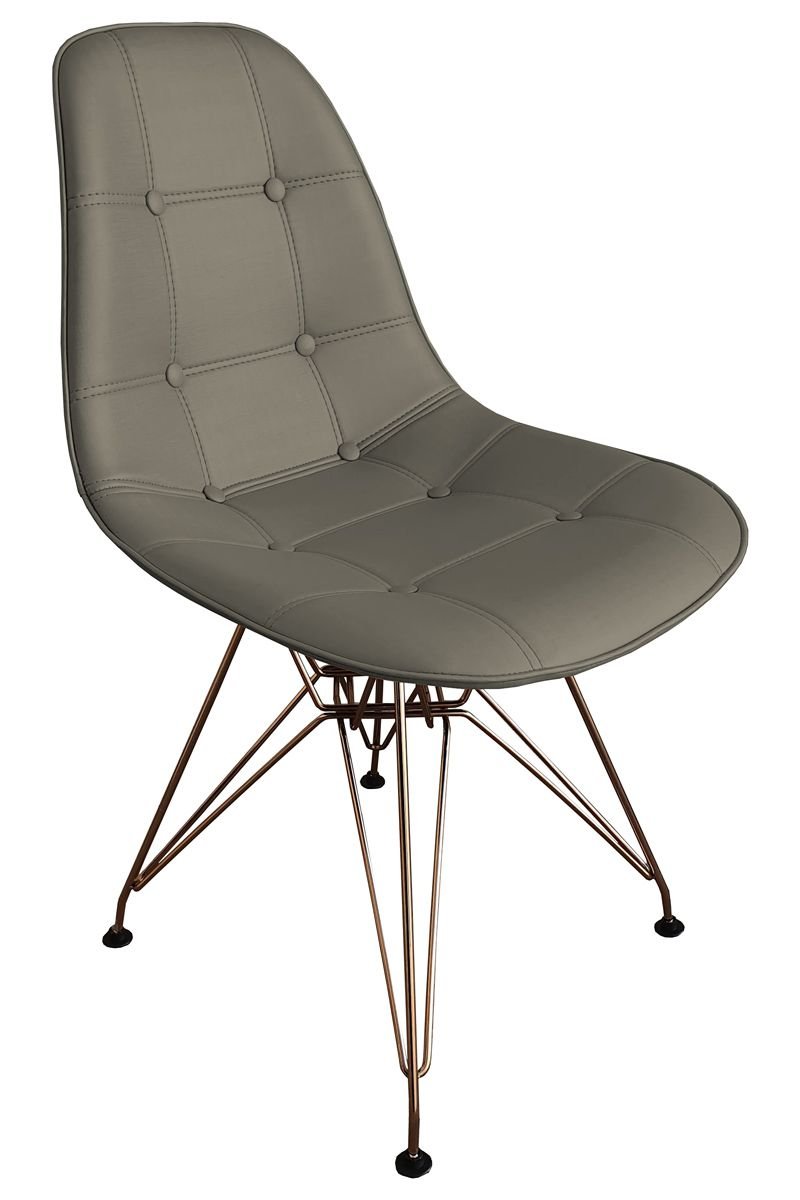 Cadeira Eames Dsr Botone Facto e Base Cobre Rose Gold - Rato ...