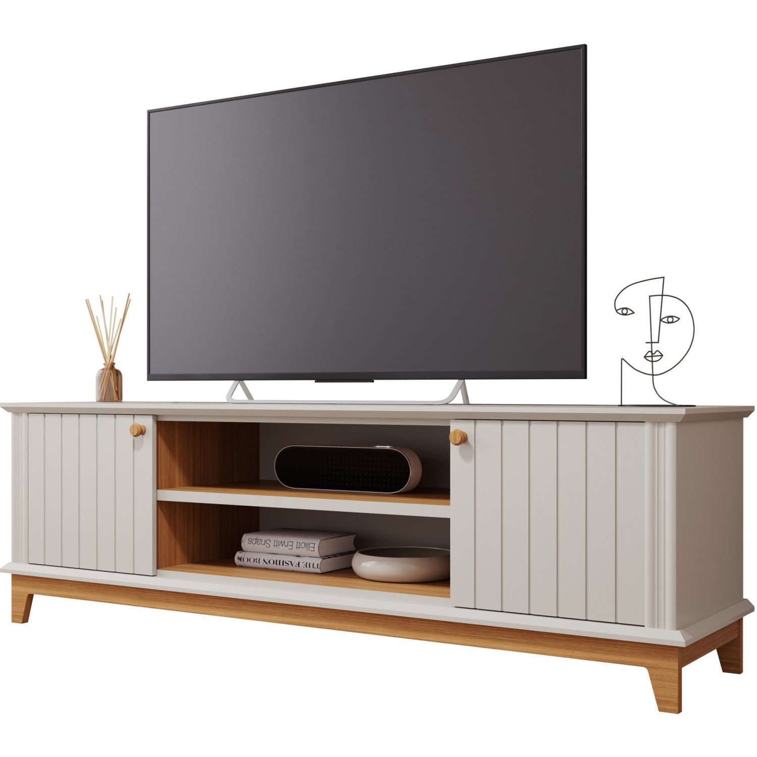 Rack para TV até 60 Polegadas 2 Portas Porto Yescasa | MadeiraMadeira