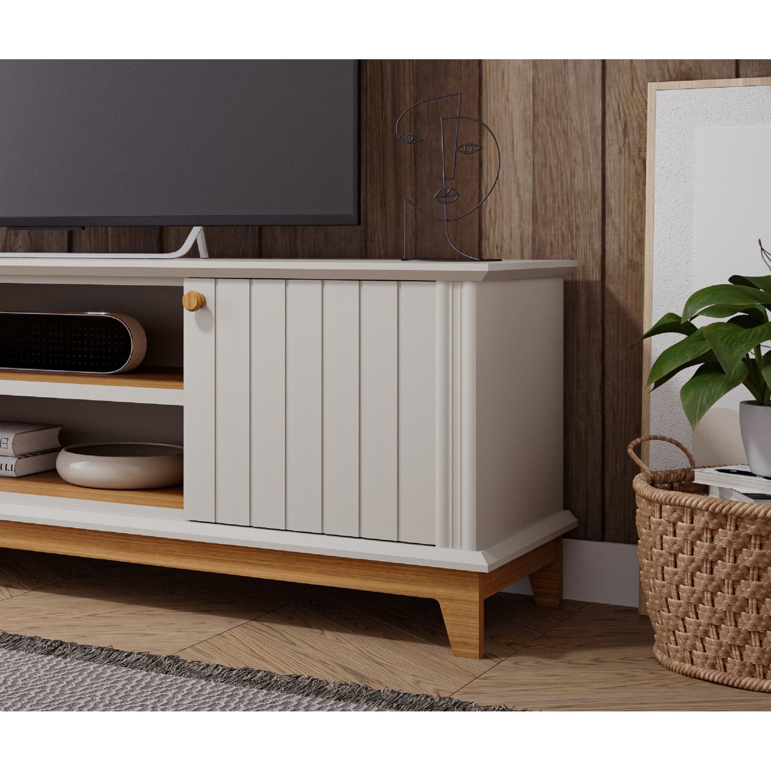 Rack para TV até 60 Polegadas 2 Portas Porto Yescasa | MadeiraMadeira