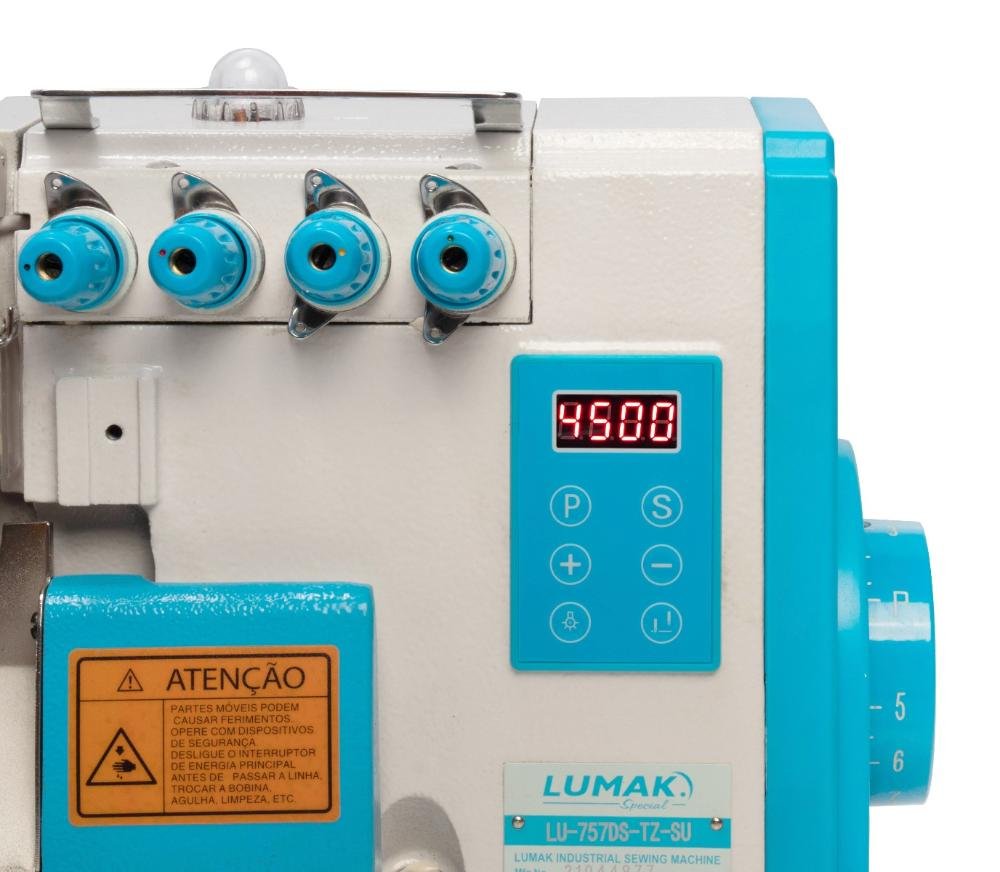 Máquina Costura Industrial Interlock Média 220v LU757DS-TZ-SU - Lumak ...