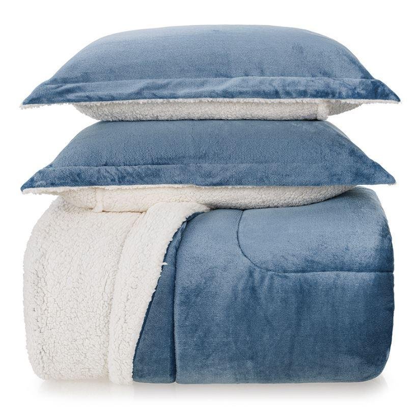 Jogo de Edredom Casal 3 Pçs Microfibra Sonata Karsten | MadeiraMadeira