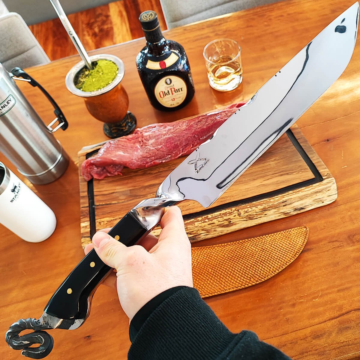 Faca Forjada 10mm Torcida Aço Inox 420c Rabo de Rato Artesanal 10 ...