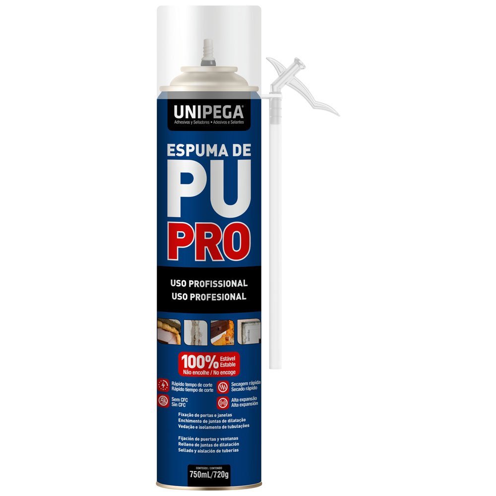 Espuma Expansiva De Pu De Uso Profissional 750Ml - Unipega | MadeiraMadeira
