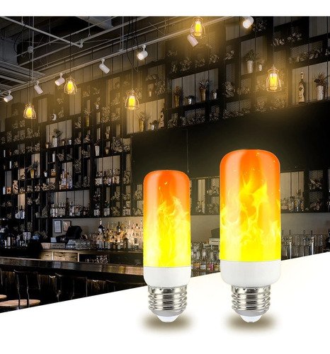 Lâmpada Led E27 3w Efeito Chama Fogo Tocha Bivolt - FOGO - 110V/220V ...