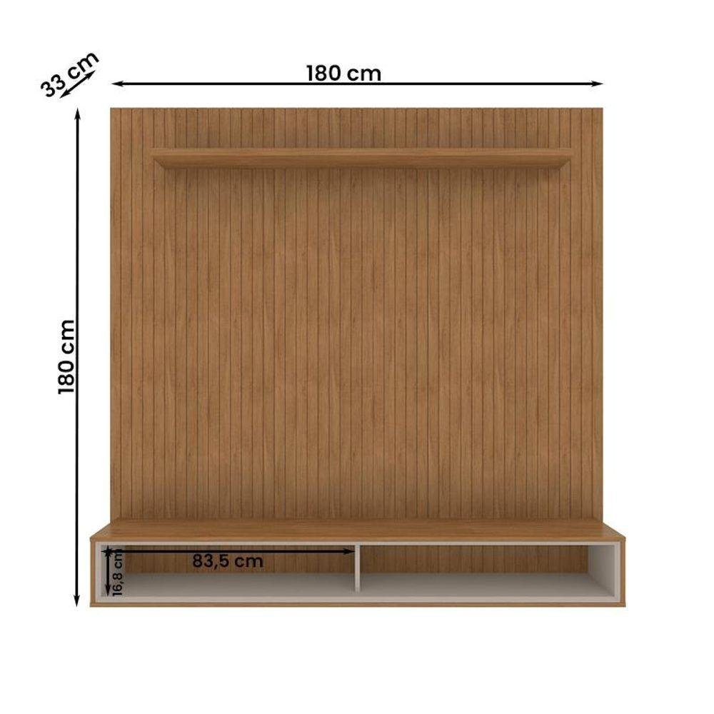 Home Suspenso Ripado Turin Sala Tv até 65 Polegadas 180 Cm Cedro/off White Cedro/off White ...