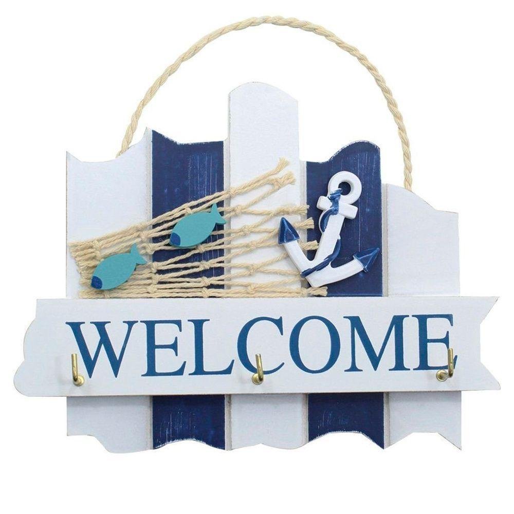 Porta Chaves Náutico Marinho Welcome | MadeiraMadeira