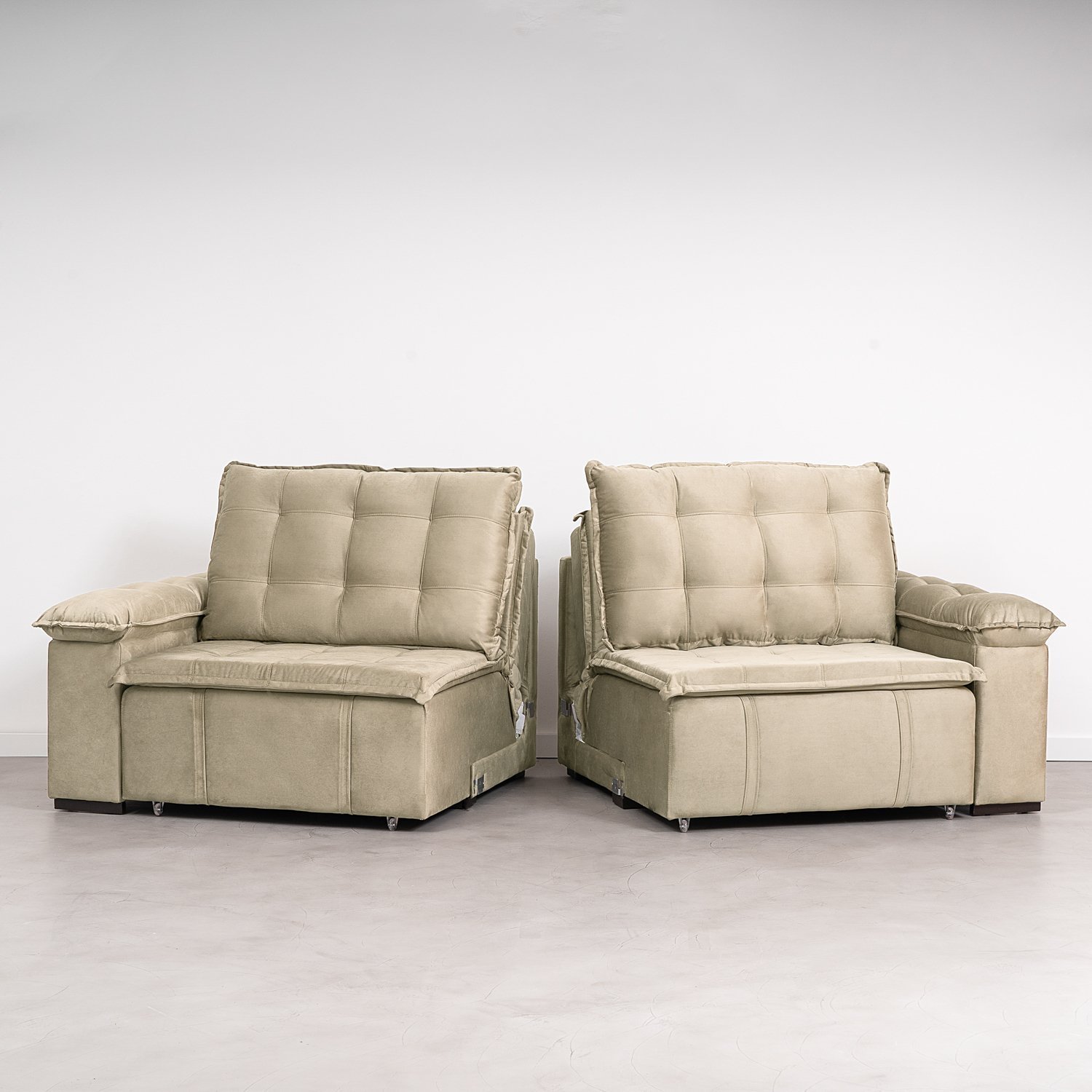 Sofá Cama Palmeira 3 Lugares Retrátil Reclinável 2,00m Veludo com Molas ...