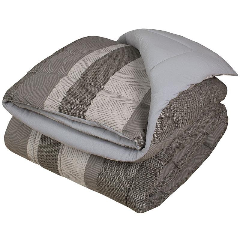 Edredom Queen Rustic Grey - Lynel - Cinza | MadeiraMadeira