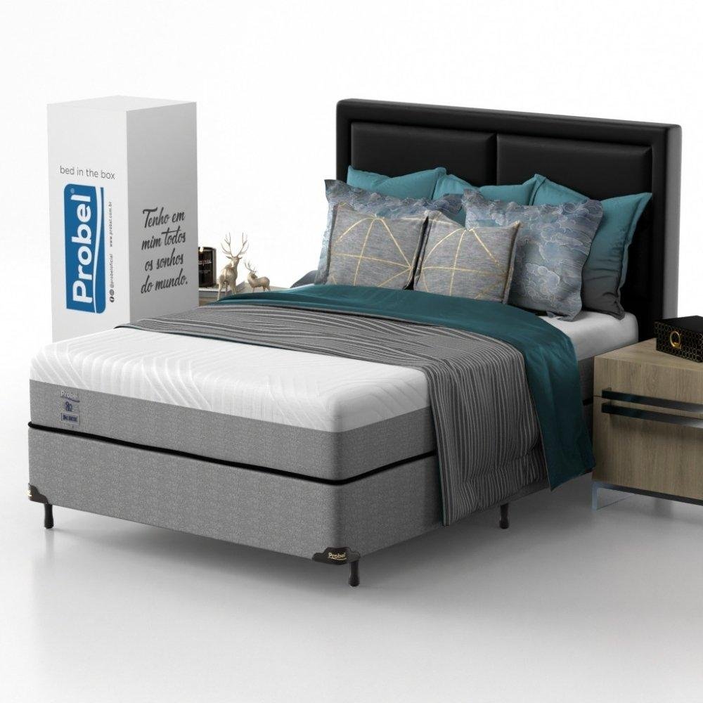 Colchão Espuma D33 + Ultra Gel Probel Pró In Box Casal a Vácuo 138x25cm ...