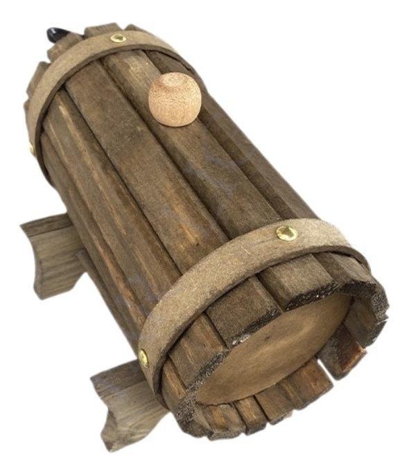 Barril Tonel Madeira Pingometro Rústico Para Mesa Balção Bar ...