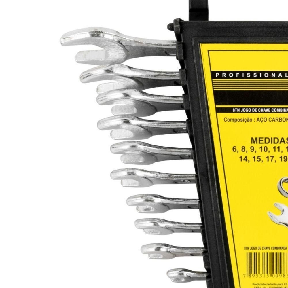 Jogo de Chave Combinada - 11 Peças (6-19mm) - Eda | MadeiraMadeira