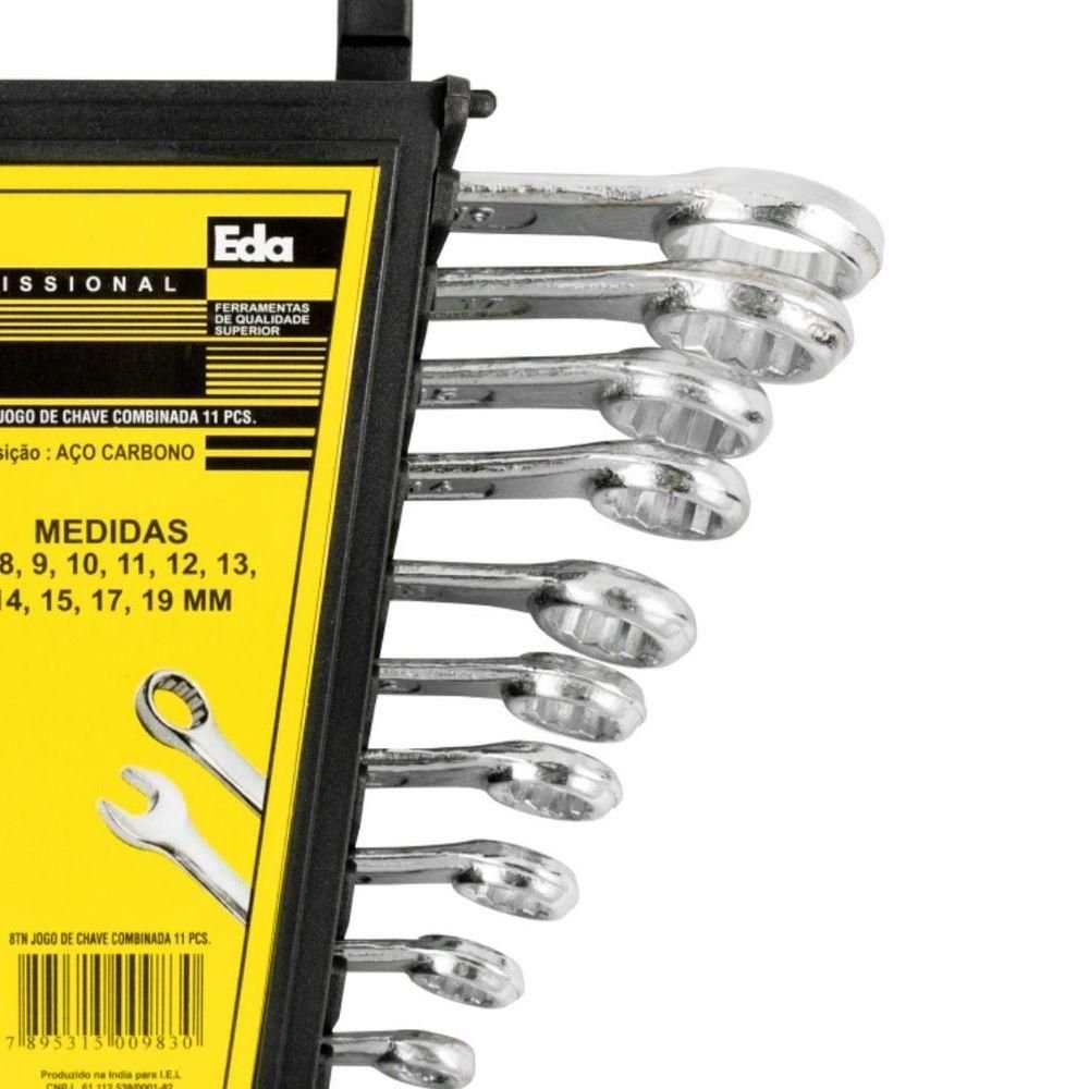 Jogo de Chave Combinada - 11 Peças (6-19mm) - Eda | MadeiraMadeira