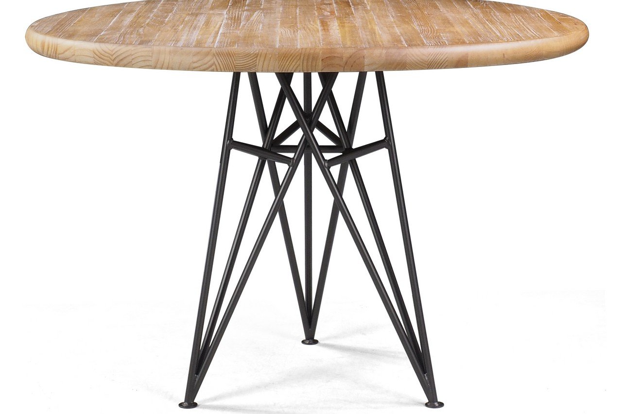 Mesa Newport Base em Aço Carbono Renar Base Grafite + Rustic Brown ...