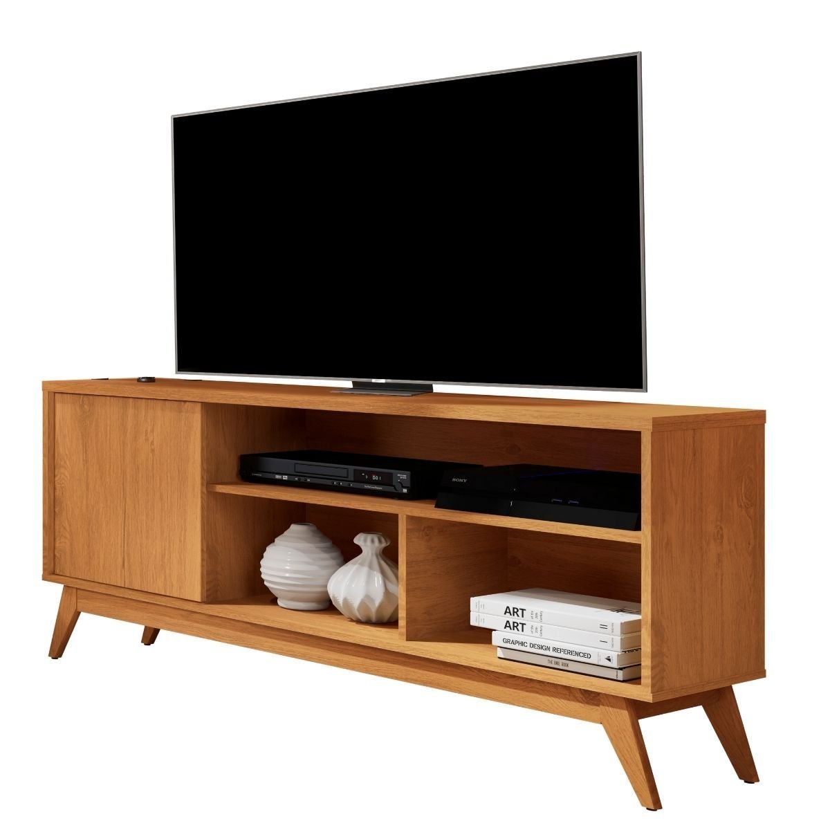 Rack de Televisão até 50 Polegadas com Porta Nichos - Mod.0324 - Nature ...