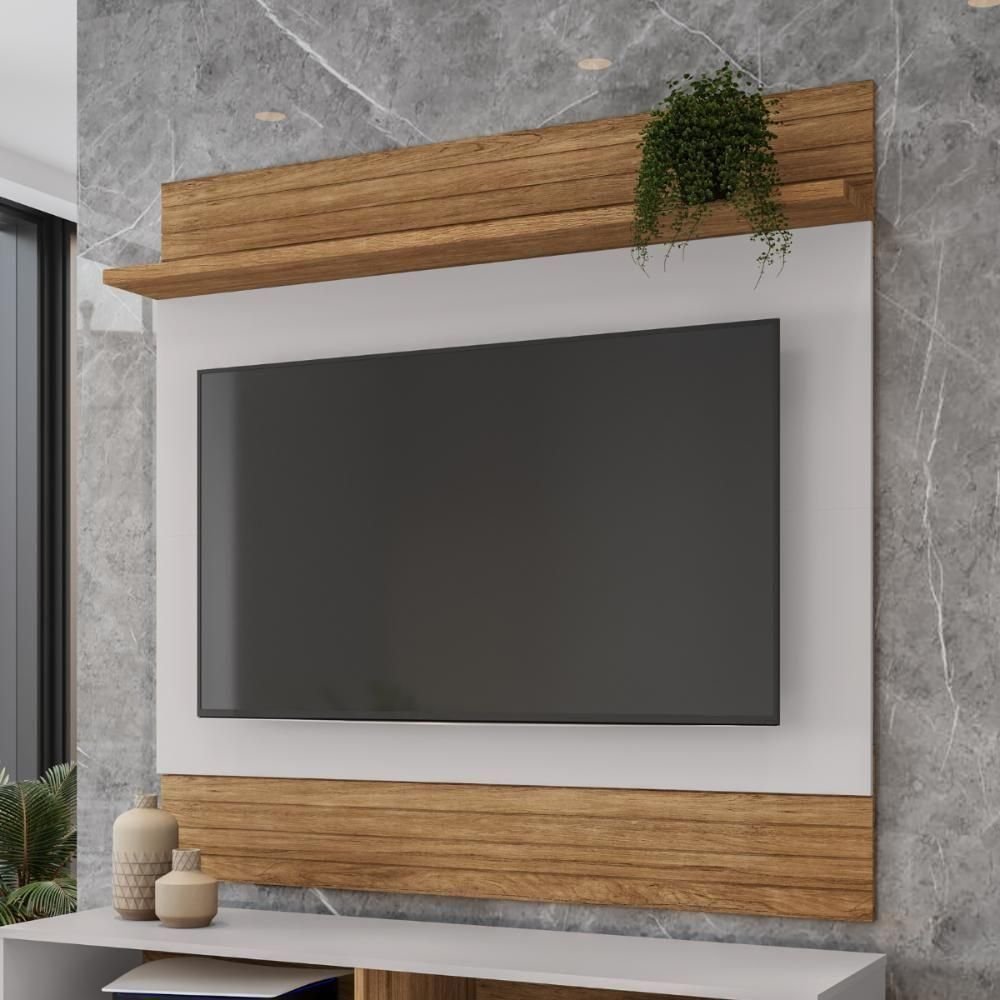 Painel Tv 55 Polegadas Góis Cinamomo Off-white | MadeiraMadeira