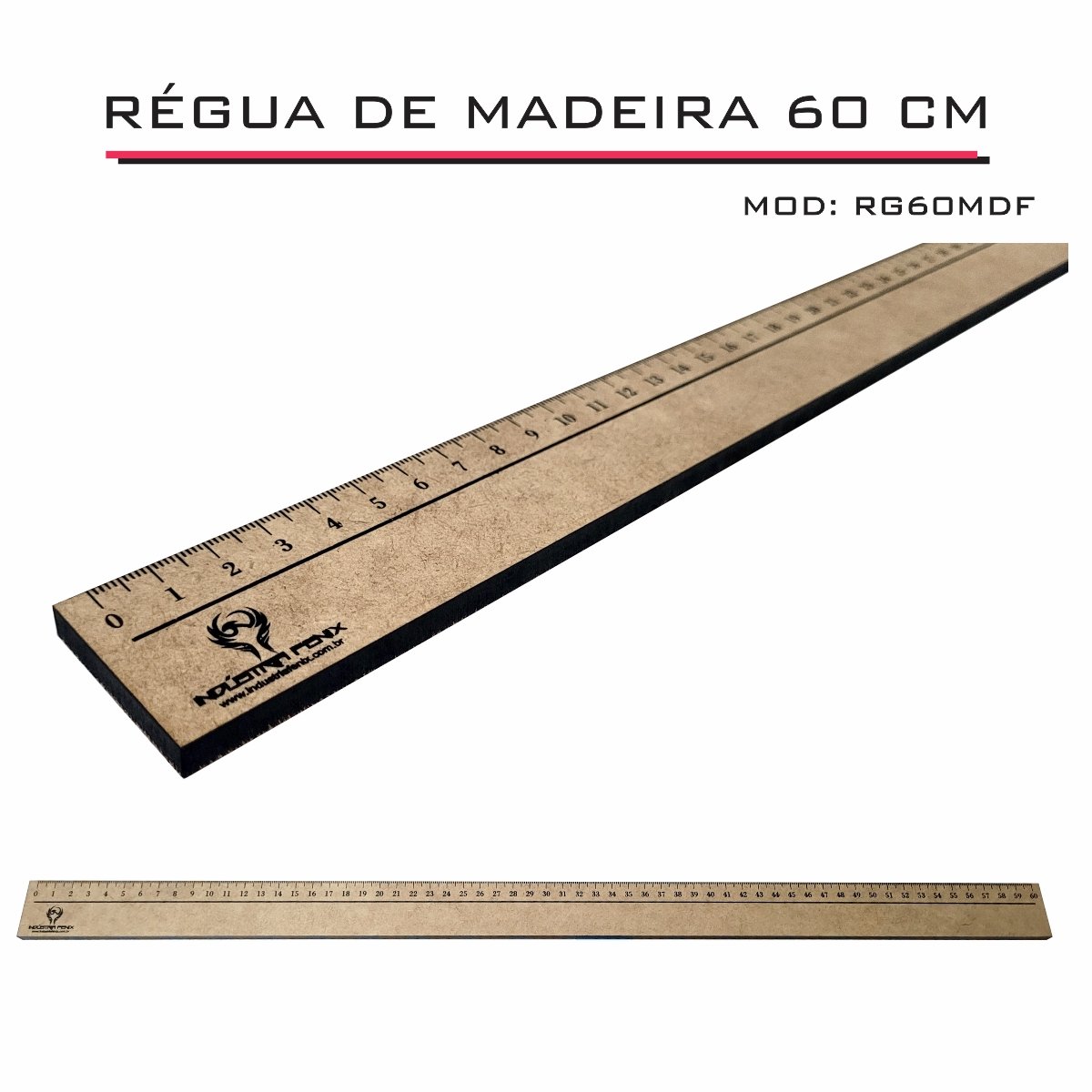10 Régua 60cm Madeira Modelagem Estilista Corte Costura FenX | MadeiraMadeira