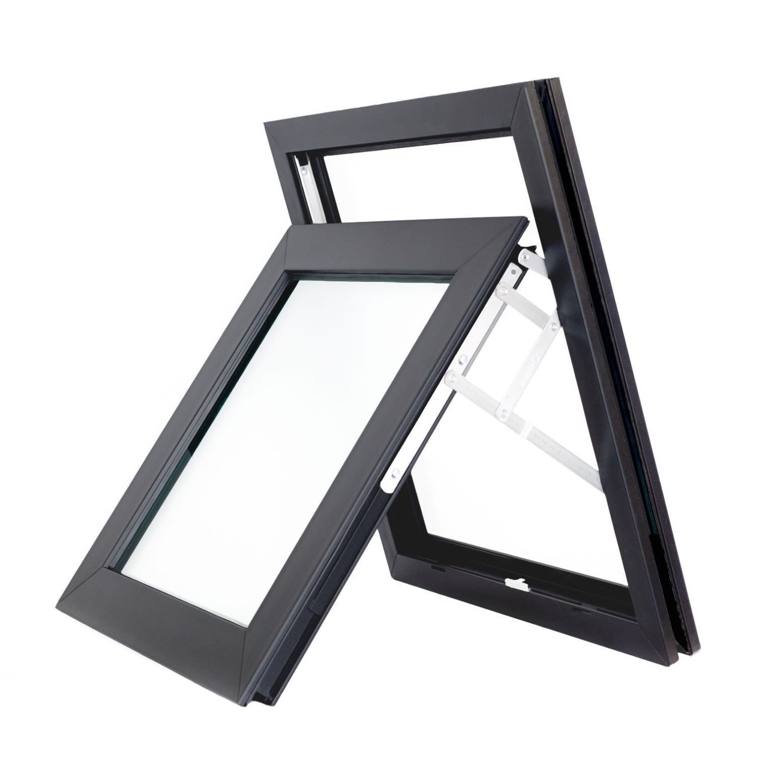 Janela de Pvc Maxim Ar 60cm X 60cm Preta Fin Esquadrias | MadeiraMadeira