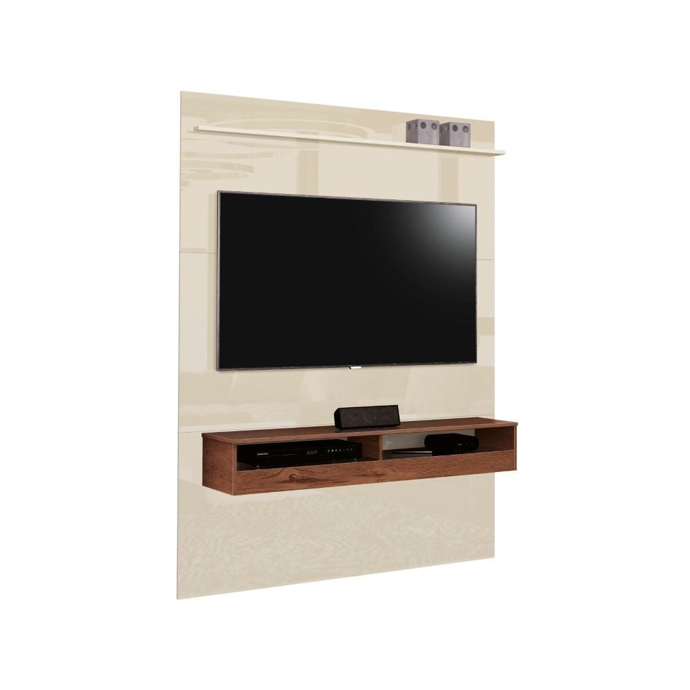 Painel Home para Tv até 50 Polegadas Turim 160cm Cor:OffWhite/Naturale | MadeiraMadeira