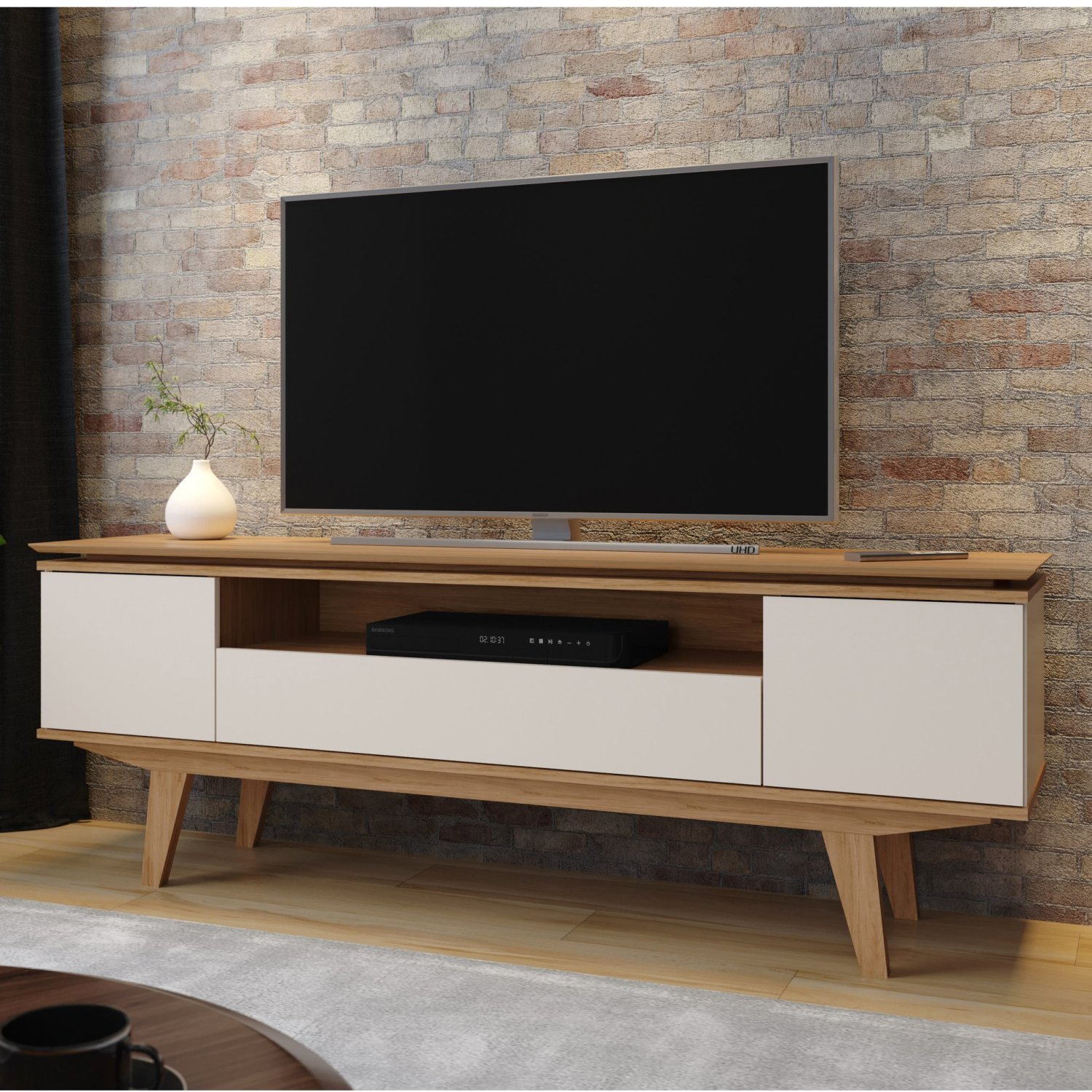 Rack para TV até 65 Polegadas 1 Gaveta 2 Portas 1,60m Ivy | MadeiraMadeira