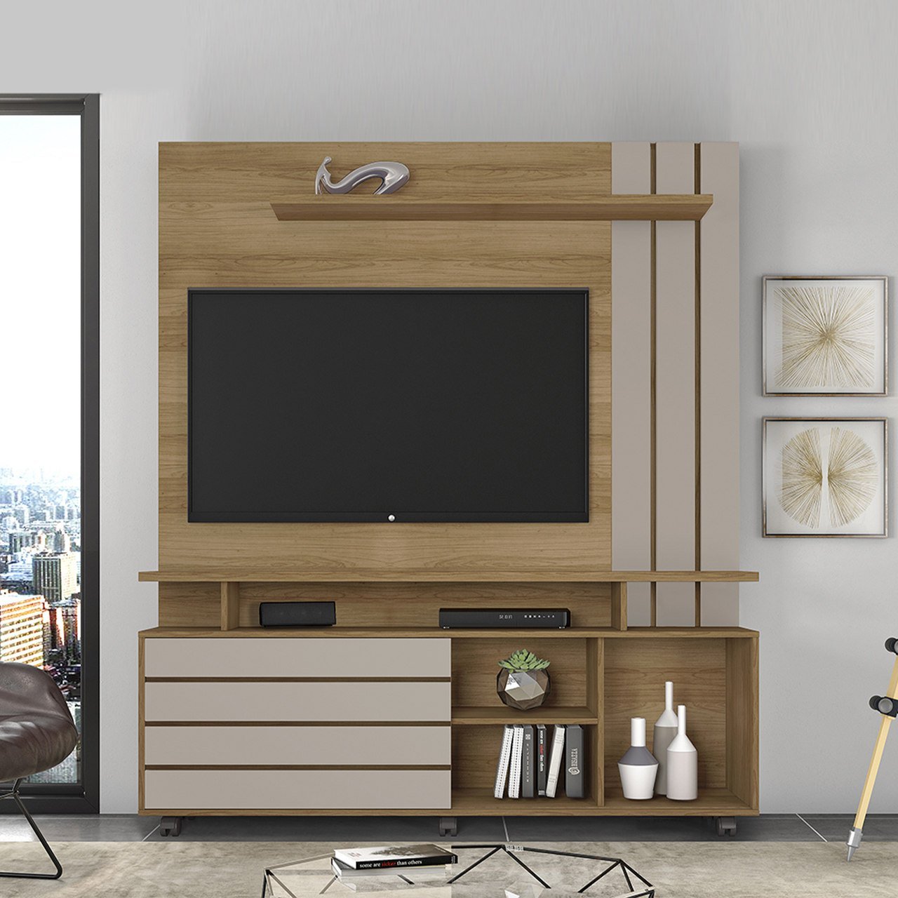 Estante Home Serrano JCM Movelaria para TV de até 65 Polegadas NORONHA ...