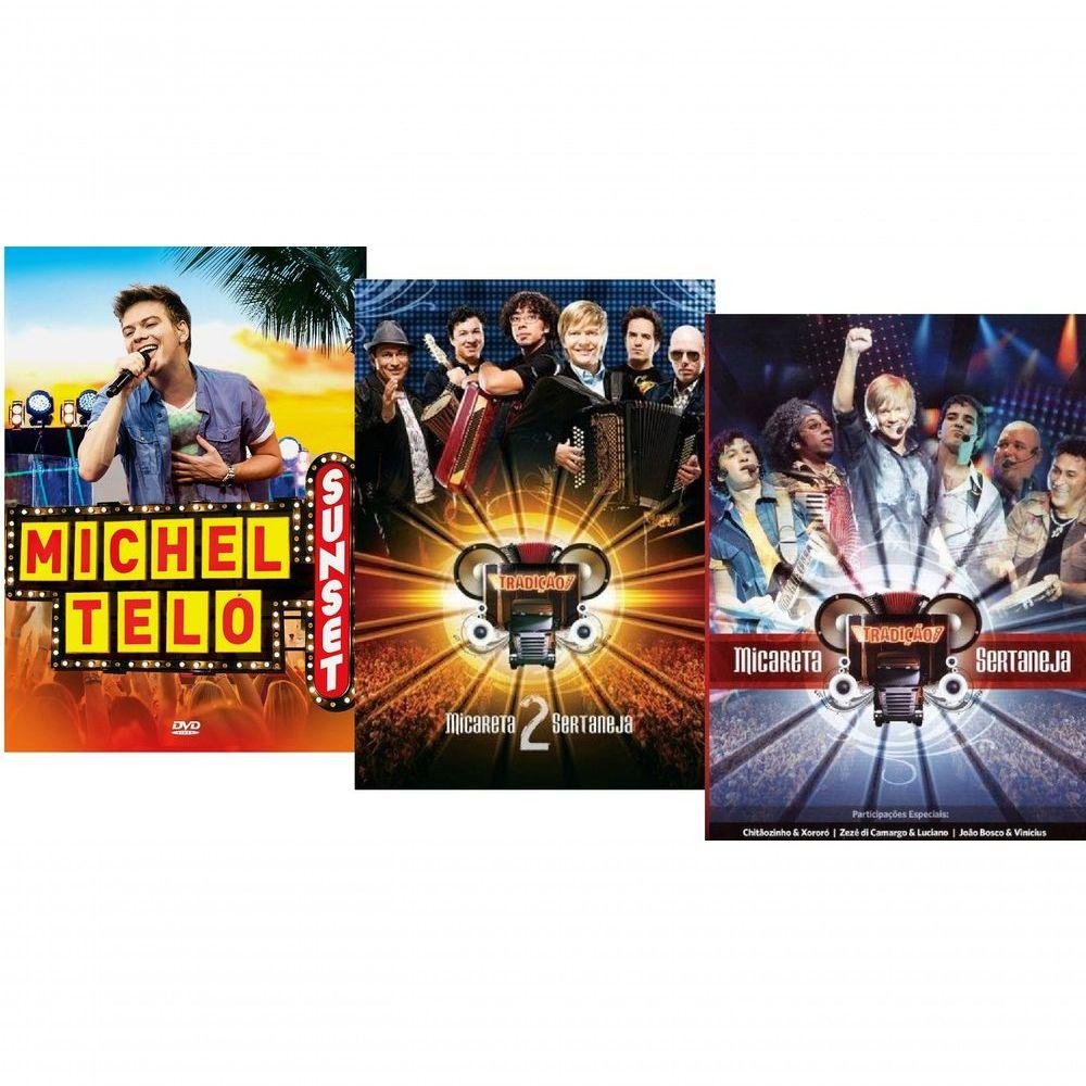Dvd Michel Teló Sunset + 2 Dvds Tradição Micareta Sertaneja ... Dvd Michel Teló Sunset + 2 Dvds Tradição Micareta Sertaneja ...