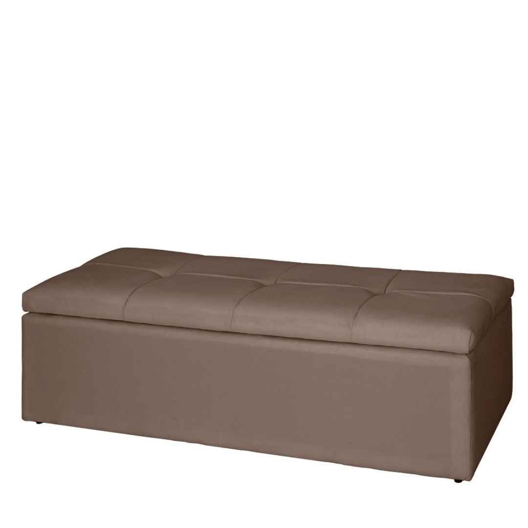 Recamier Baú para o Quarto Lívia 90 cm Solteiro Suede Cappuccino ...