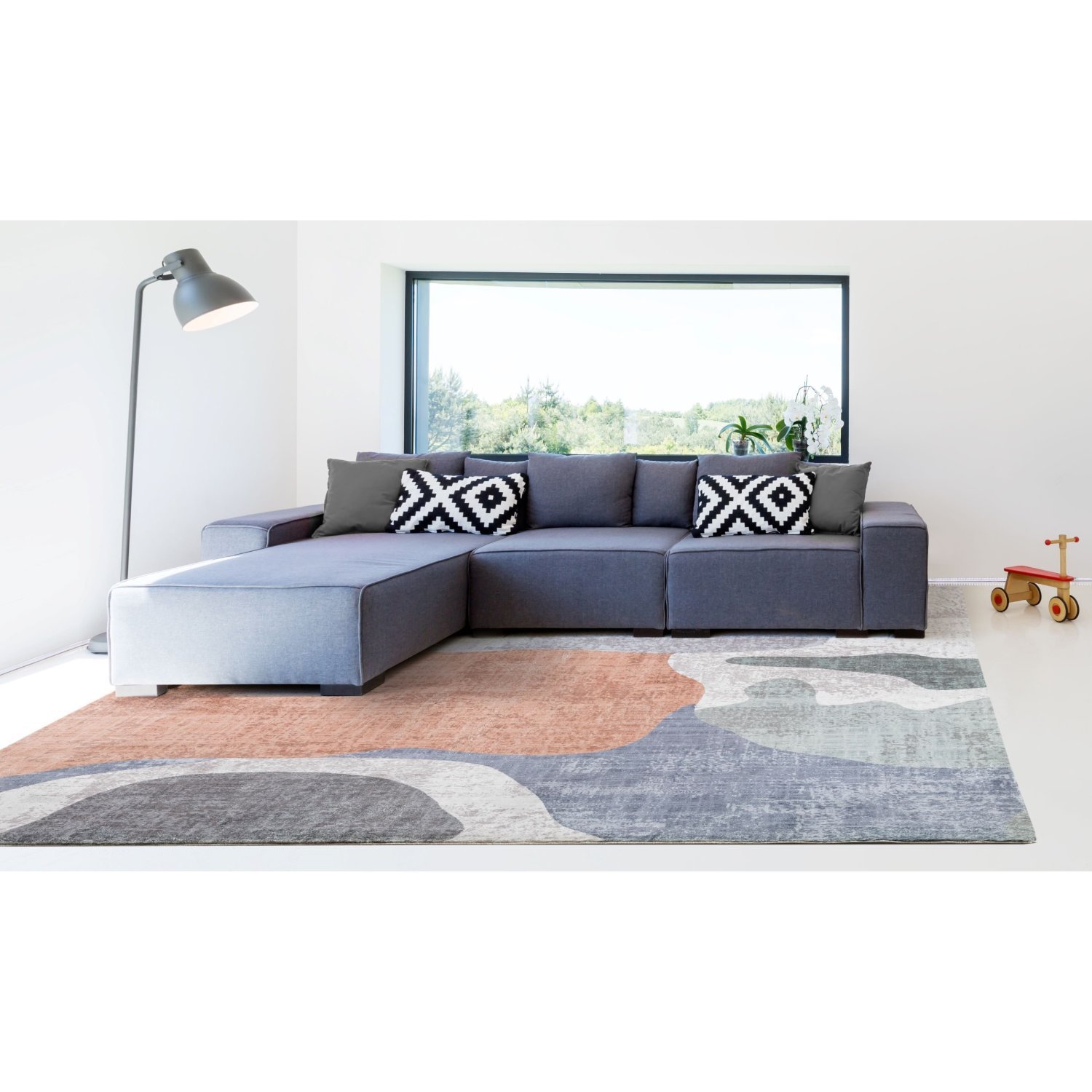 Tapete Abstrato Retangular 140x100cm Nordic Edantex | MadeiraMadeira