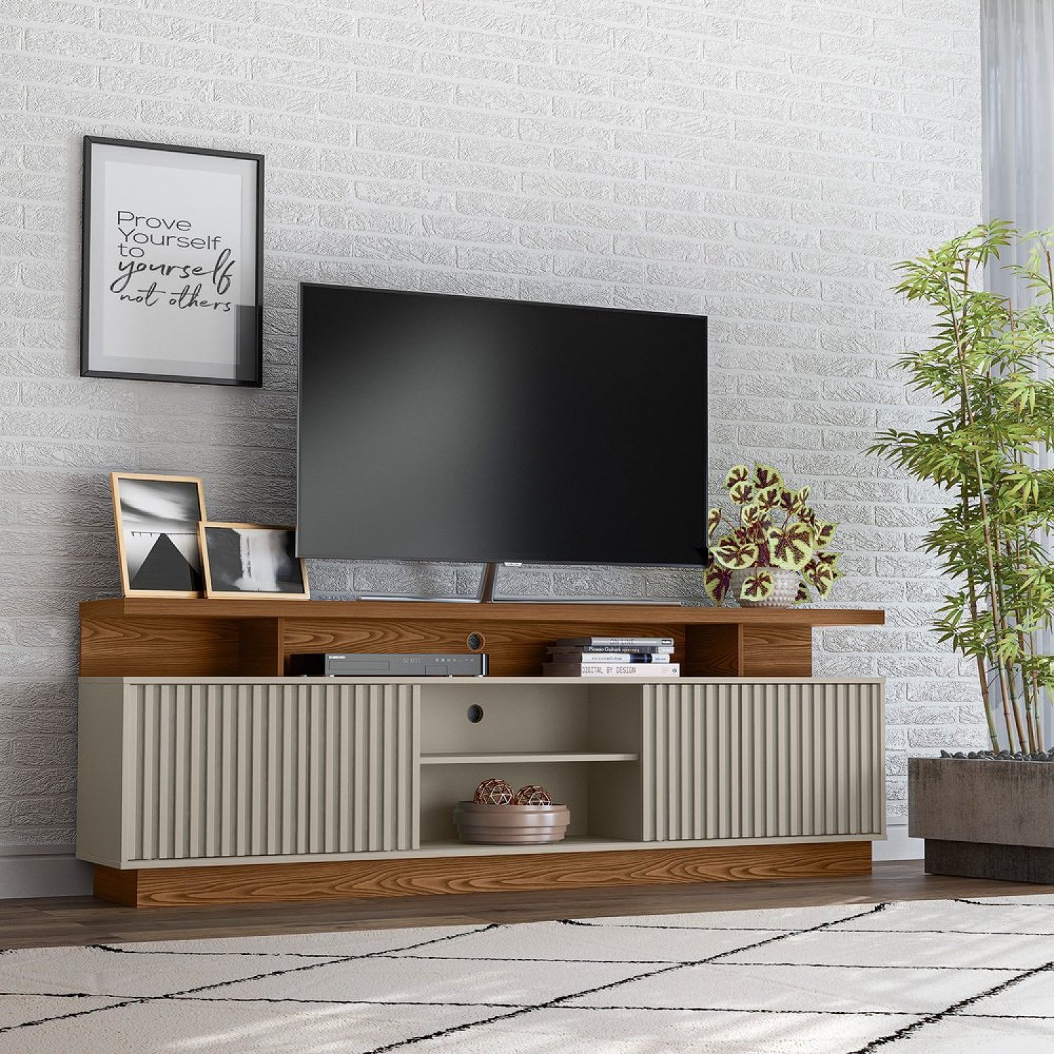 Rack Para TV de até 70 Polegadas 2 Portas 3 Nichos Finlândia Linea ...