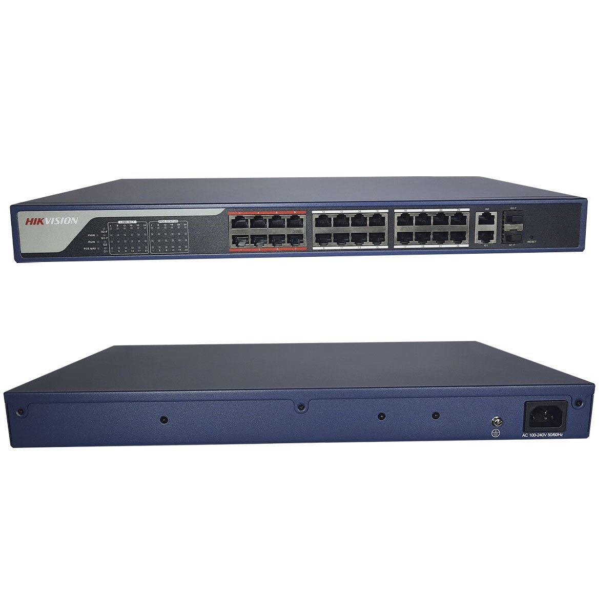 Switch POE De 24 Portas Hikvision DS-3E1326P-E | MadeiraMadeira