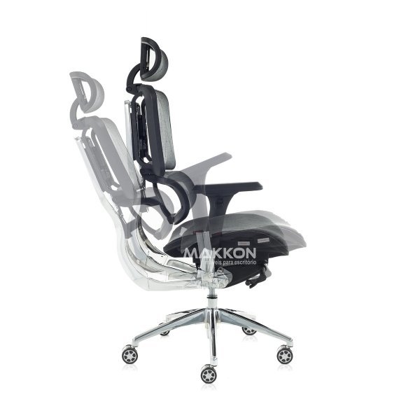 Cadeira Escritório Presidente Preta Mk-4006 C - Makkon | MadeiraMadeira