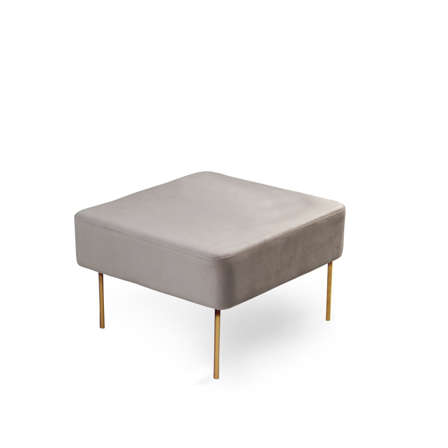 Puff Quadrado 60cm com Pés em Ferro | MadeiraMadeira