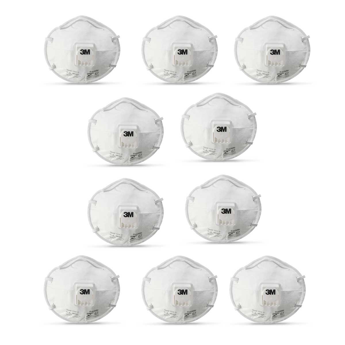 10und Respirador Descartável Concha Com Válvula 3m 8822 | MadeiraMadeira