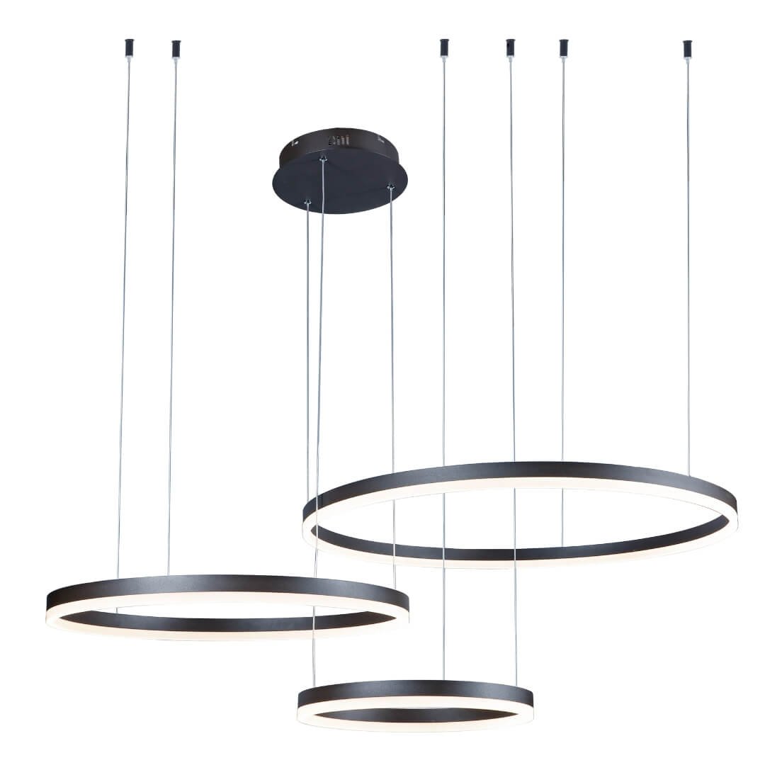 Pendente 40x60x80cm 112w 3k Aluminio Preto Bivolt Sindora | MadeiraMadeira