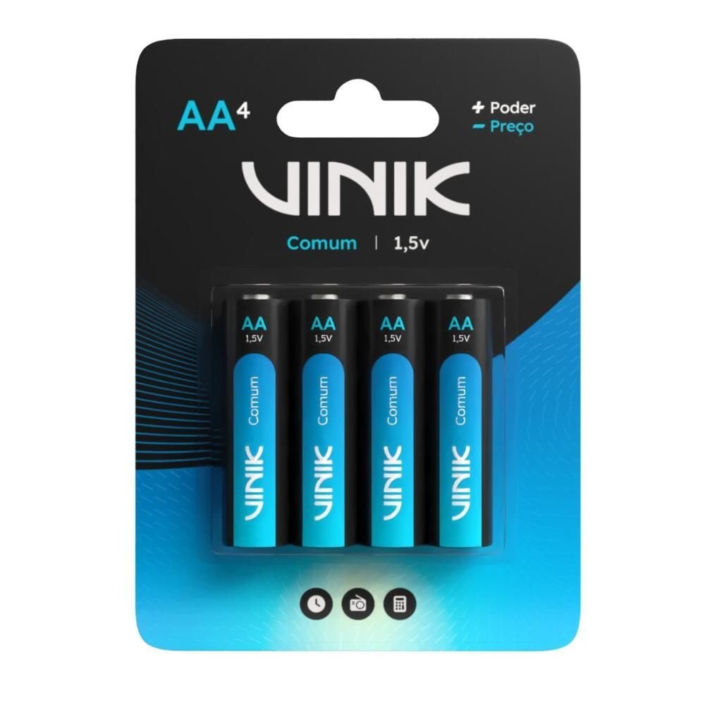 Pilha Comum Aa C/4 1.5v - Vp2ab4c | MadeiraMadeira