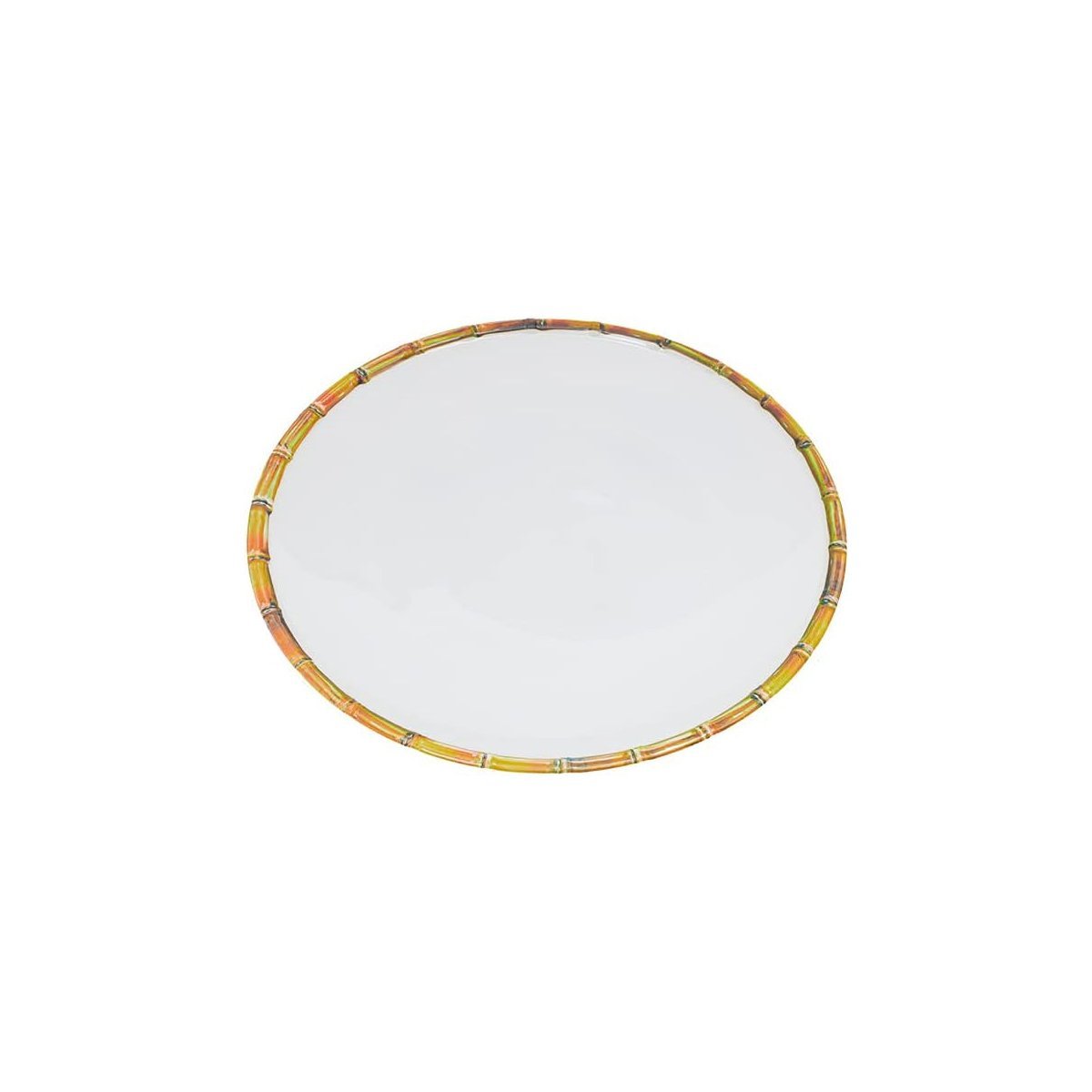 Prato de Jantar Branco Com Detalhe na Borda em Bambu 27cm Mimo Style ...