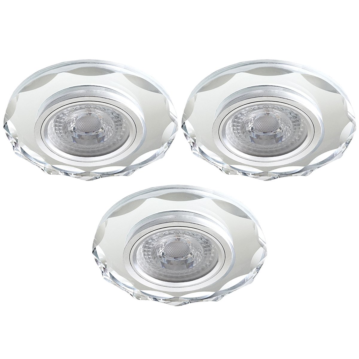 3 Spot de Iluminação Embutido Borda Bisote Quarto Bet12 | MadeiraMadeira