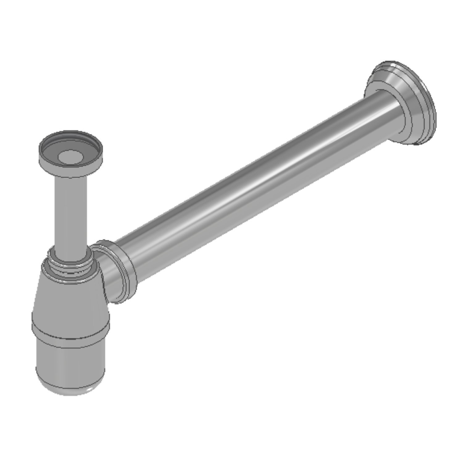 Sifão de Cozinha 1682 C 1.1/2 X 1.1/2 Dn40 BL Meber Metais | MadeiraMadeira