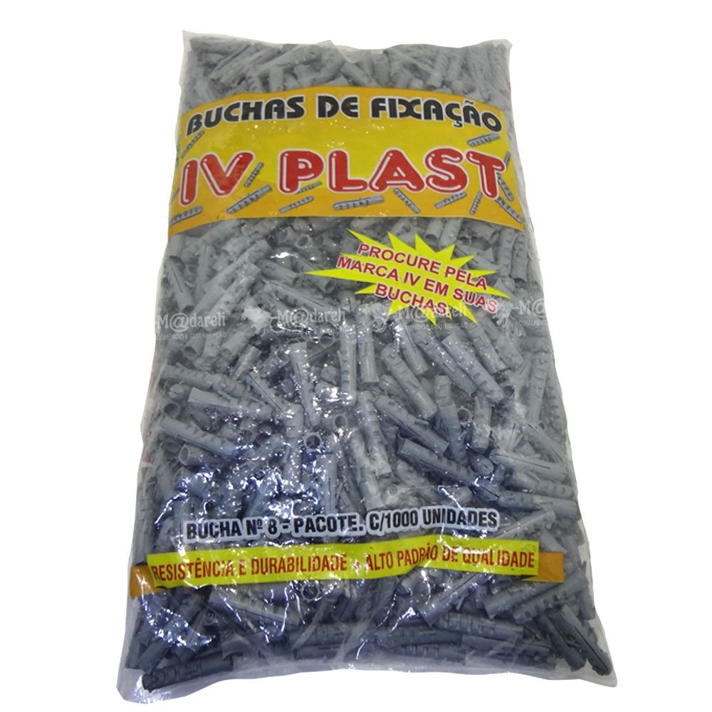 Bucha de Parede Iv Plast Pacote com 1000un. | MadeiraMadeira