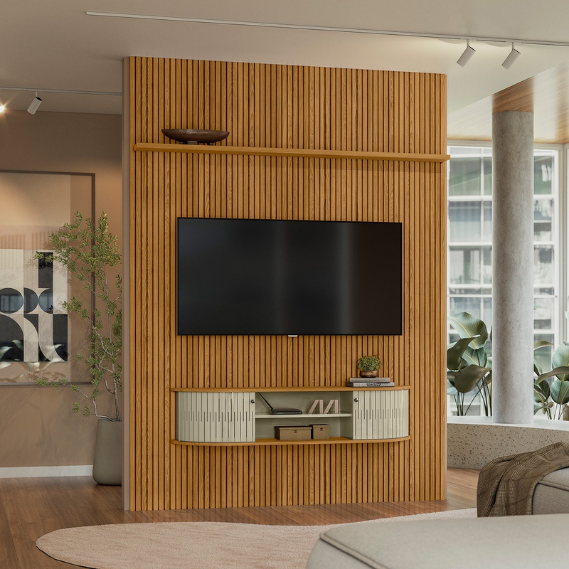 Home Suspenso New Monte Carlo Painel em Mdf Frisado - Cumaru/opala ...