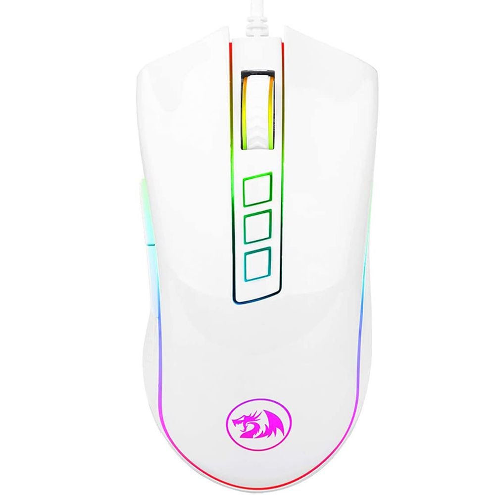 Mouse Gamer Redragon Cobra M711 RGB USB - Branco | MadeiraMadeira