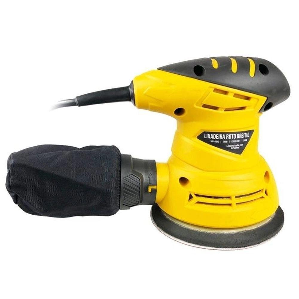Lixadeira Roto Orbital 5Pol. 240W Para Madeira Parede Charbs ...