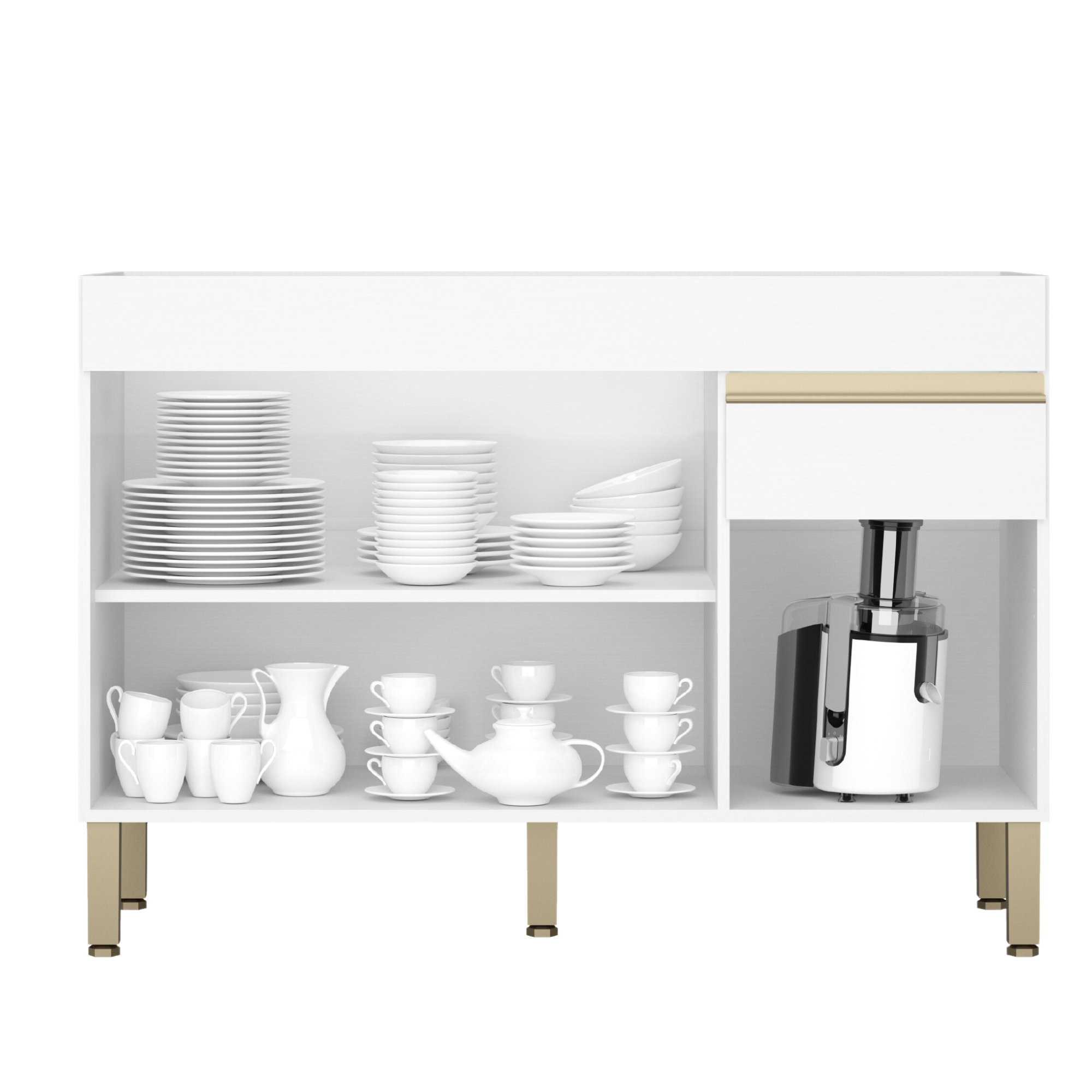 Balcão para Cozinha 3 Portas 1 Gaveta 120cm Line | MadeiraMadeira