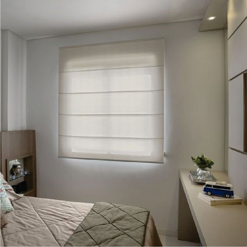 Persiana Romana Translucida Bege - 1,50m x 2,00m | MadeiraMadeira