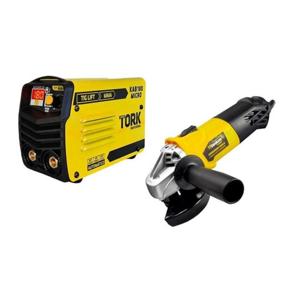 INVERSORA SOLDA 180A MMA TIG IE-6180 TORK + ESMERILHADEIRA | MadeiraMadeira