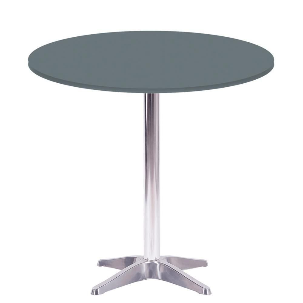 Mesa Delta em Alumínio 75 Cm (alt) Base em X Tampo Mdp Redondo 80 Cm ...