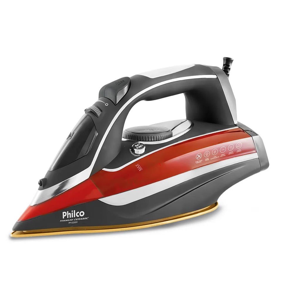 Ferro a Vapor Philco Titanium Ceramic Cinza e Vermelho Pfv3200v – 220 ...