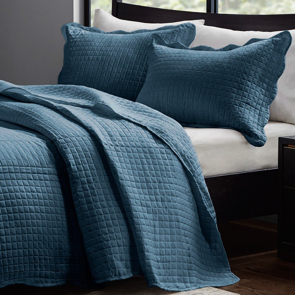 Colcha Milão Color Art Azul 150 fios Corttex - King | MadeiraMadeira