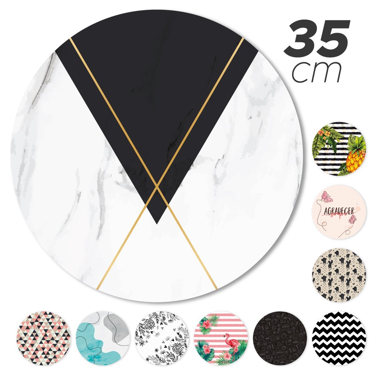 Kit 6 Capas Sousplat Jogo Americano Sala Jantar Redondo Cozinha Mesa 1 ...