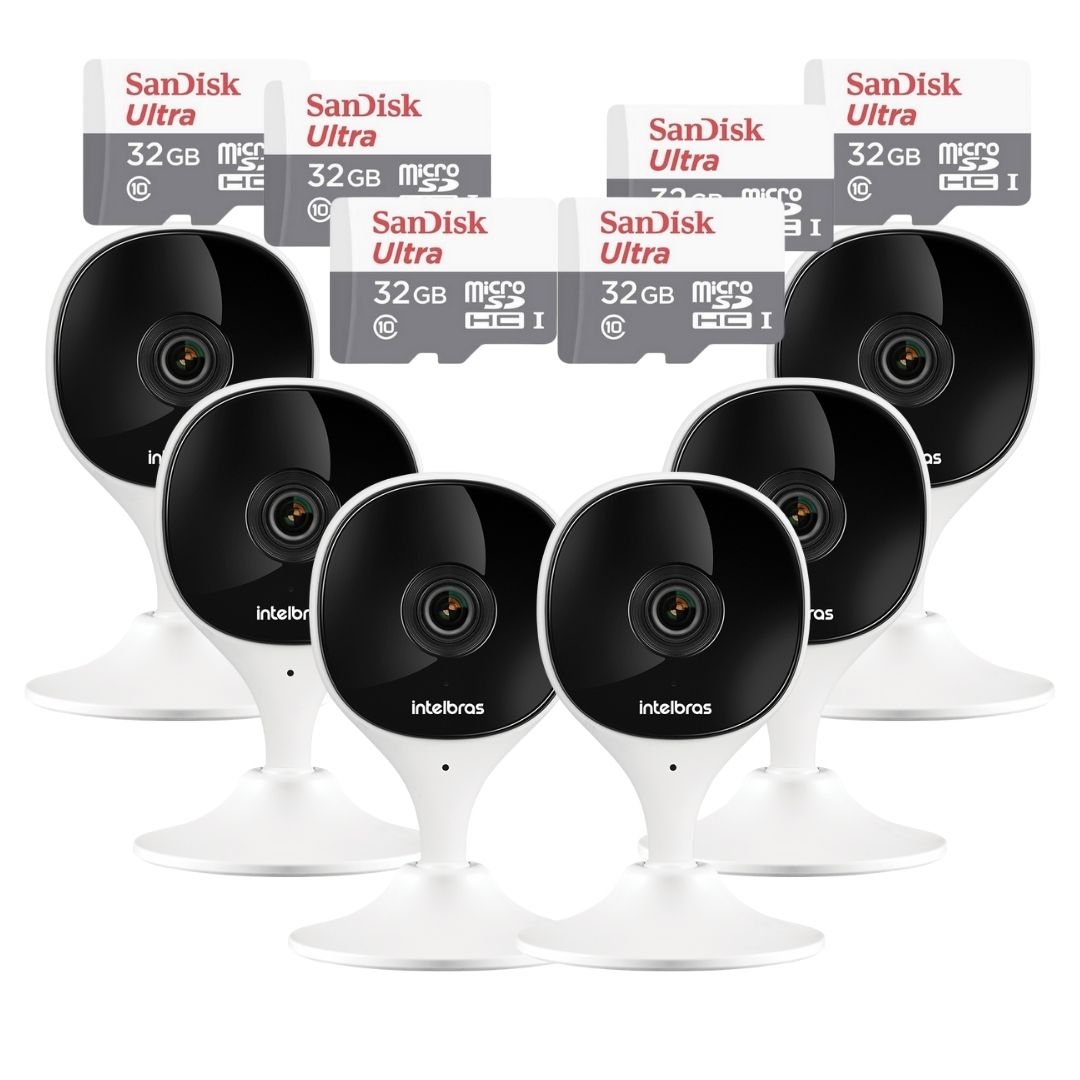 Kit 6 Câmeras Ip Full Hd Imx Intelbras + Cartão Sd 32gb Ultra ...