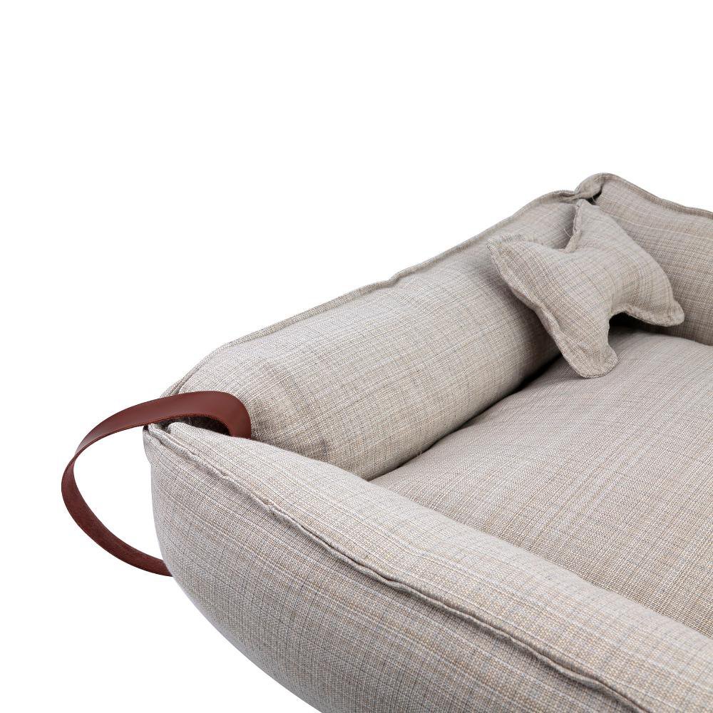 Cama Pet Linho Bege P -A\CASA | MadeiraMadeira